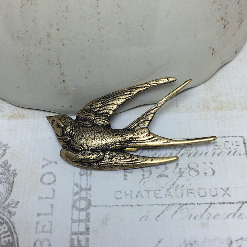 Brass Sparrow Bird Brooch Nature Pin Metal Lapel Bird Watcher | Etsy