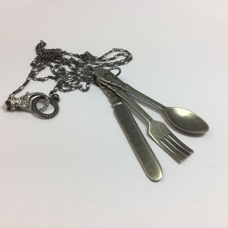 Silverware Necklace - Etsy