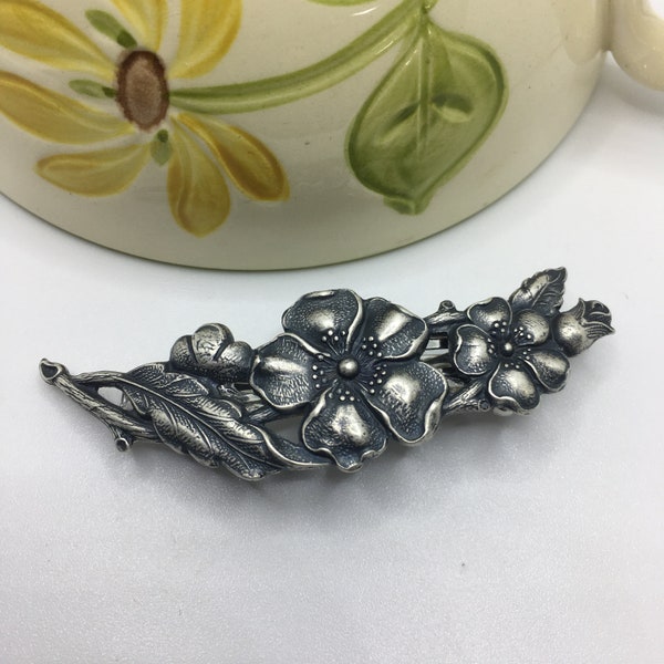 Silver Barrette - Etsy