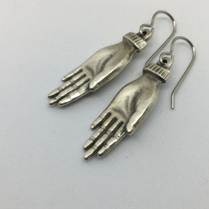 Hand Charm Earrings Silver Open Hand Love Tolerance Artisan Frida Kahlo ...