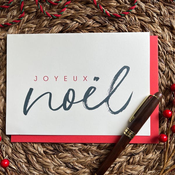 Joyeux Noel Card - Etsy