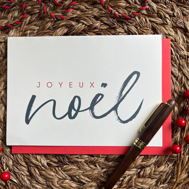 Joyeux Noel Card - Etsy
