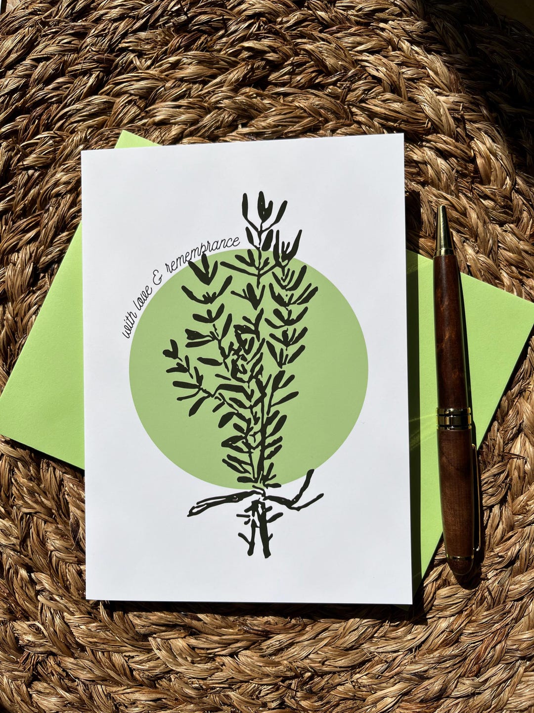 Sympathy and Condolence Card With Love and Remembrance Comforting ...