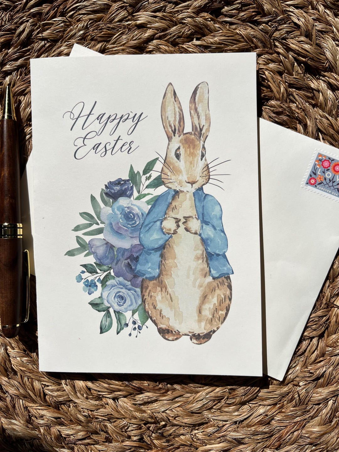 Handmade Peter Rabbit Easter Card – Vintage Style Easter Greeting With ...