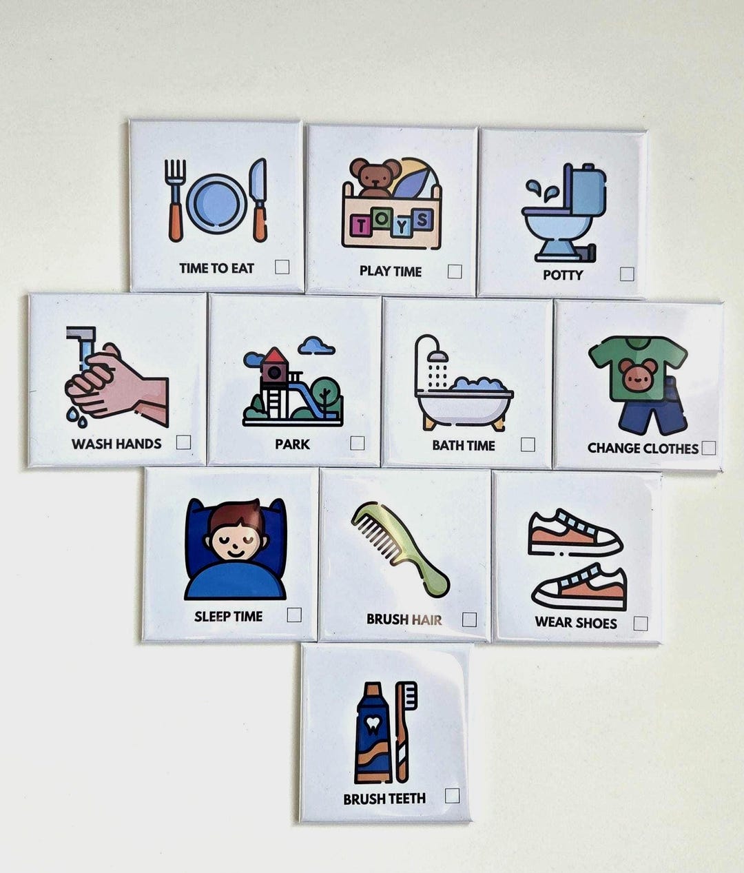 Kids Routine Magnets | Toddler Visual Schedule, Chore Chart - Etsy