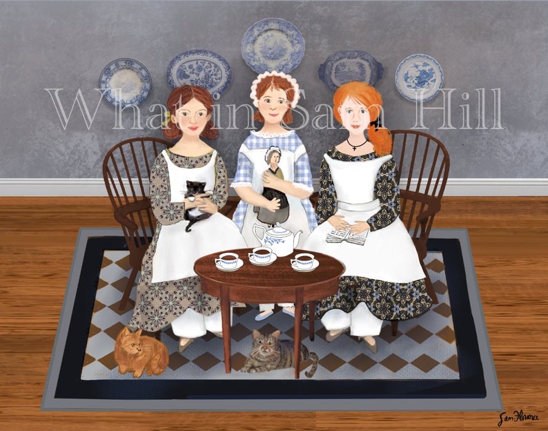 Young Ladies at Tea - 14x11" Print on Premium Matte 175 Gsm Paper - Etsy
