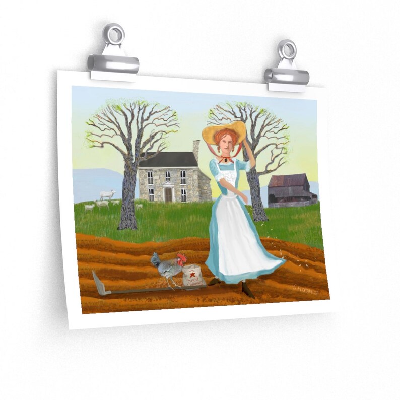 Spring in the Shenandoah Valley, 10x8 Folk Painting Print - Etsy