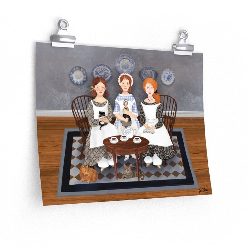 Young Ladies at Tea - 14x11" Print on Premium Matte 175 Gsm Paper - Etsy