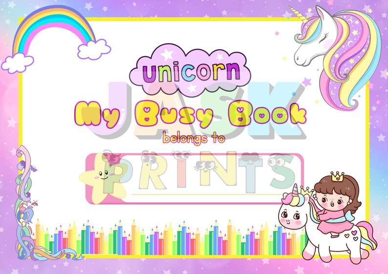 Unicorn - My Busy Book - Etsy