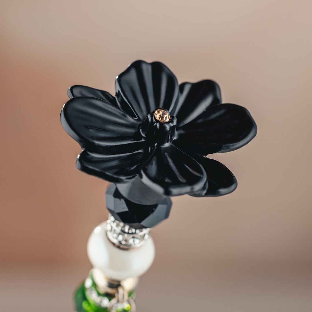 Beaded Planter Stake or Table Centerpiece | Black-chinned Hummingbird ...