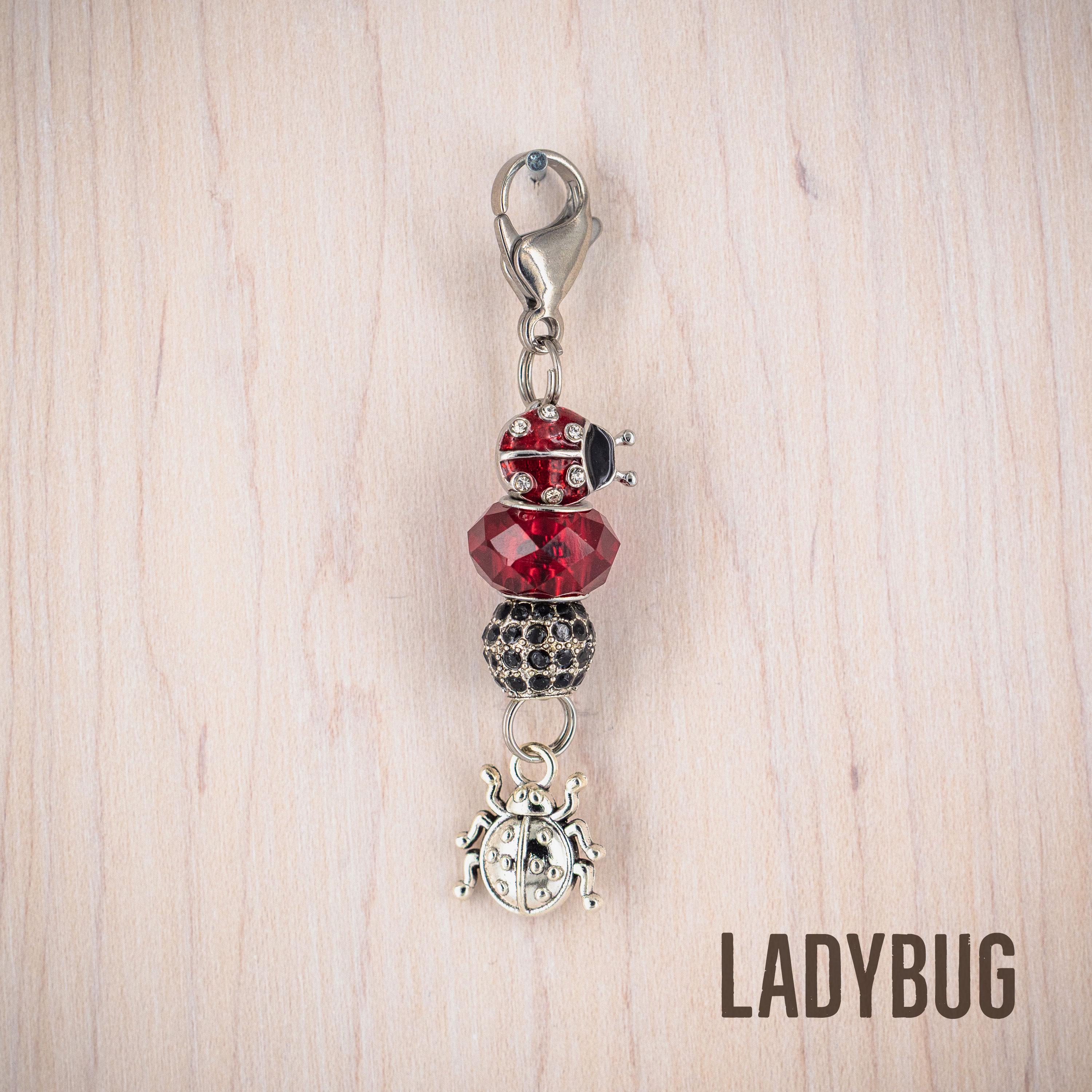 Beaded Zipper Pull/keychain - Silver Metal Accents & Charm - Variety of ...