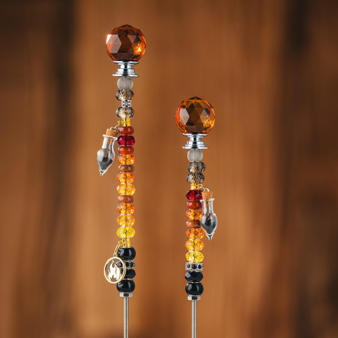 Customizable Beaded Planter Stake/table Centerpiece | "wildfire ...