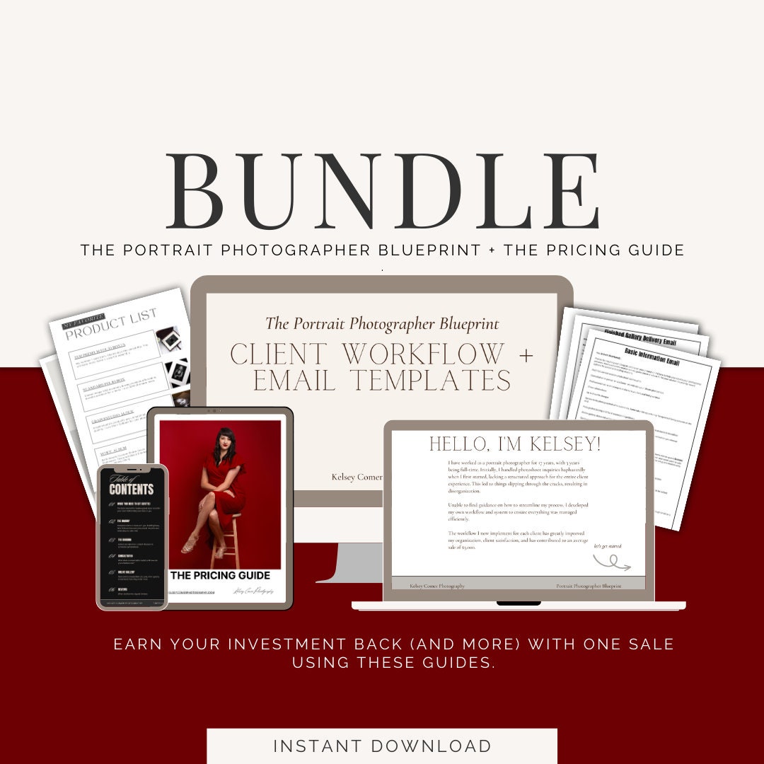 The Portrait Photographer Blueprint + the Pricing Guide | Photography ...