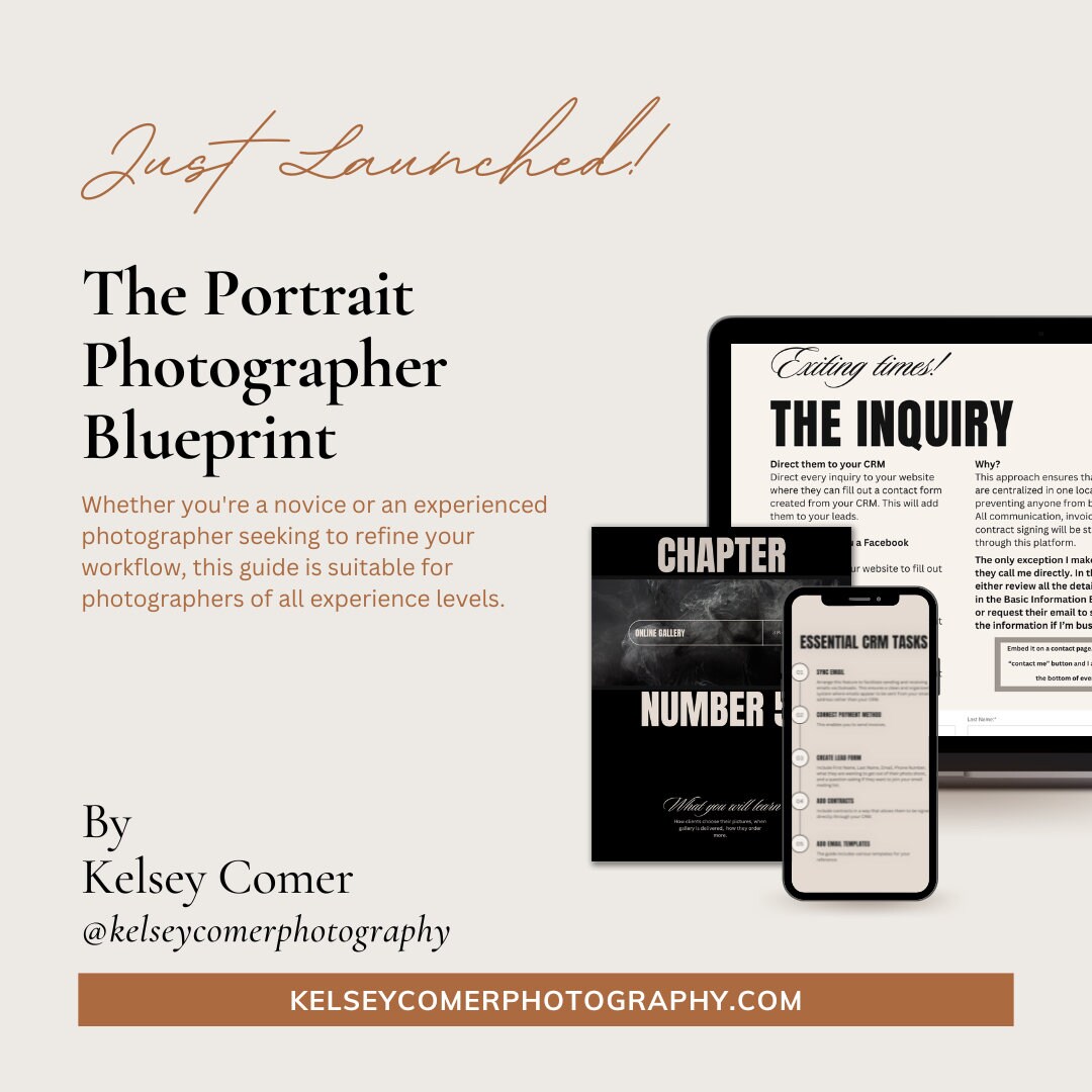 The Portrait Photographer Blueprint | Photographer Guide | Workflow and ...