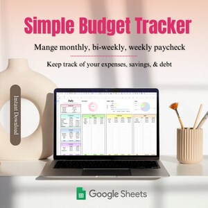 Budget Planner for Google Sheets - Reusable Monthly Tracker | Suitable ...