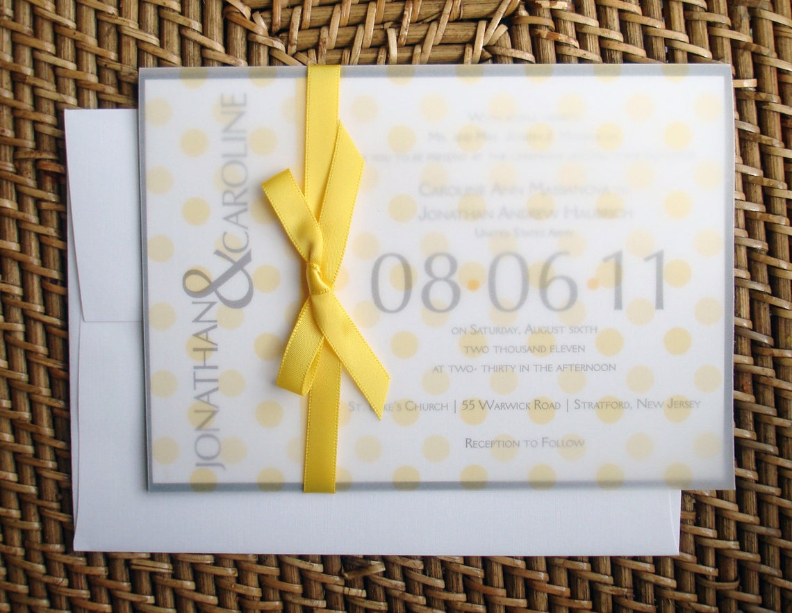 Yellow Wedding Invitation, Unique Wedding Invitations, Fun Wedding ...