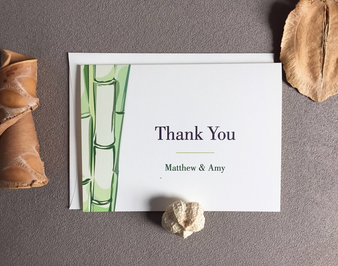 Green Bamboo Wedding Invitation, Nature Inspired Wedding Invitations ...