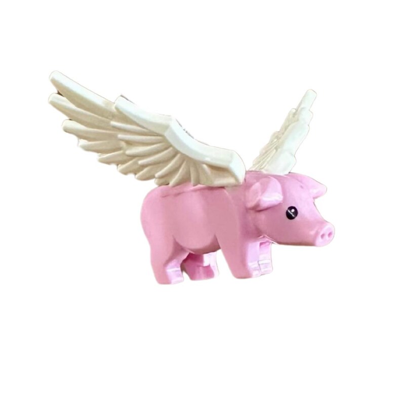 Flying Pig LEGO Minifigure - "when Pigs Fly!" - Hand-modified Pig and ...