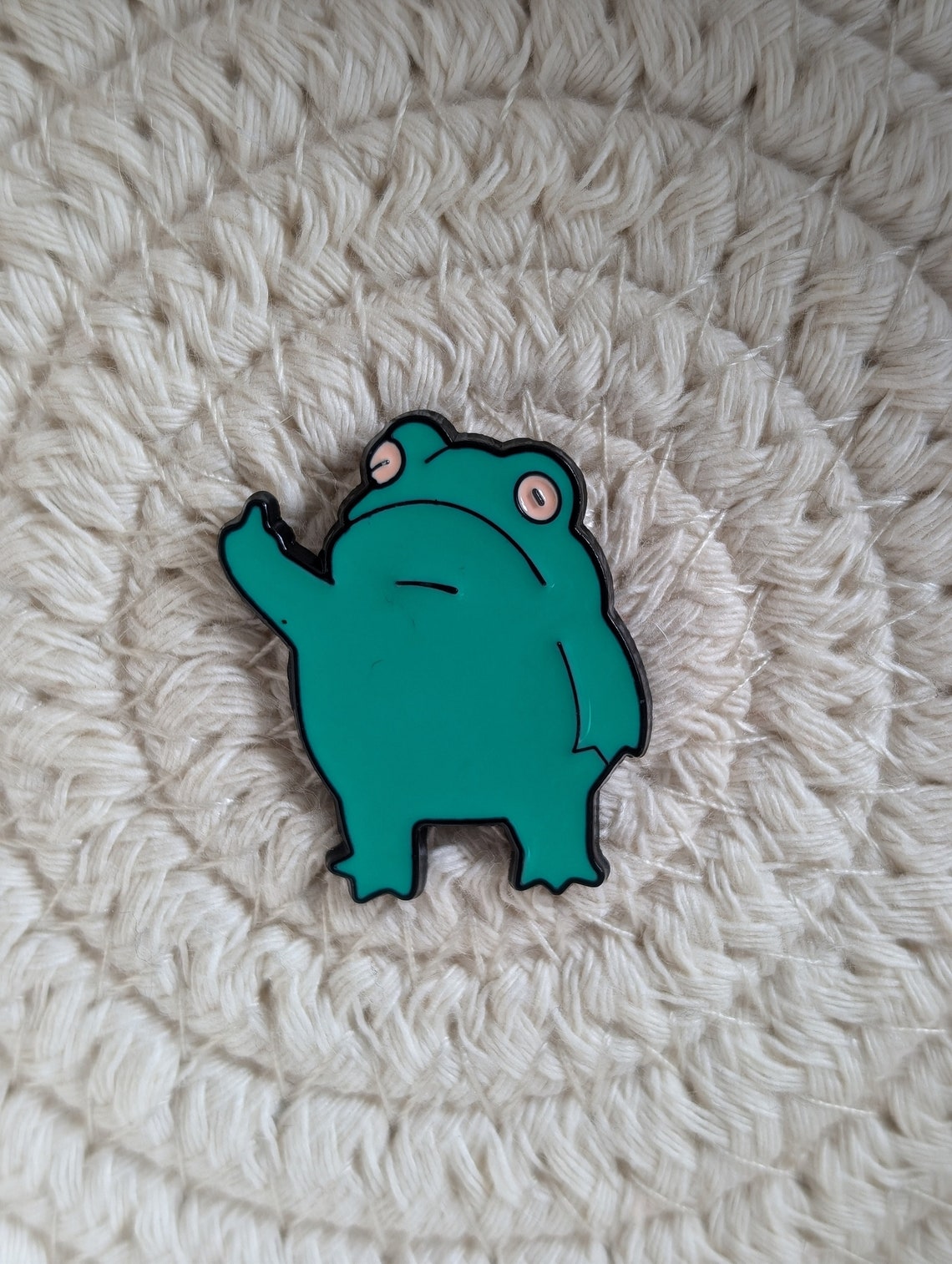 Middle Finger Frog Enamel Pin - Etsy