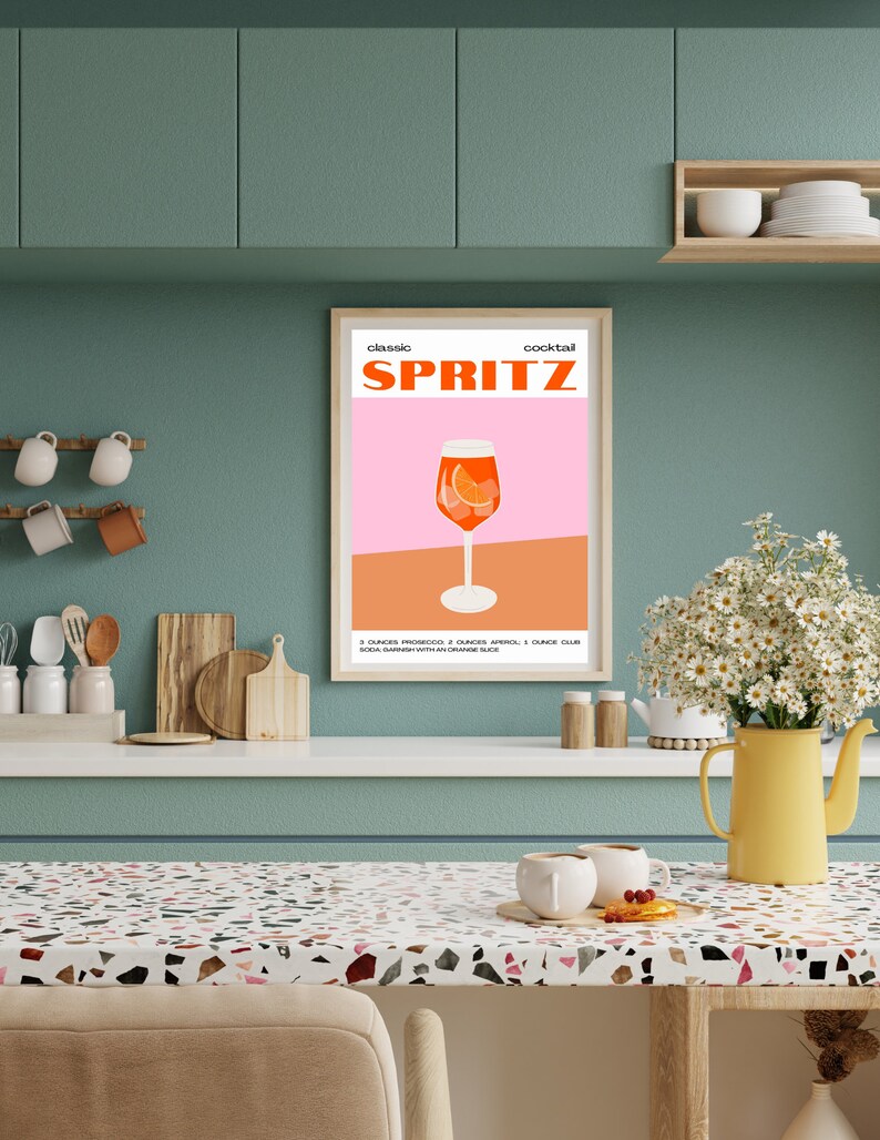 Aperol Spritz Wall Art Poster Cocktail Bar Print - Etsy