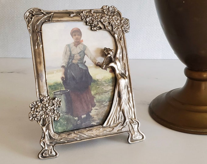 Art Nouveau Cast Pewter Frame the First Cuckoo of Spring / the Echo ...