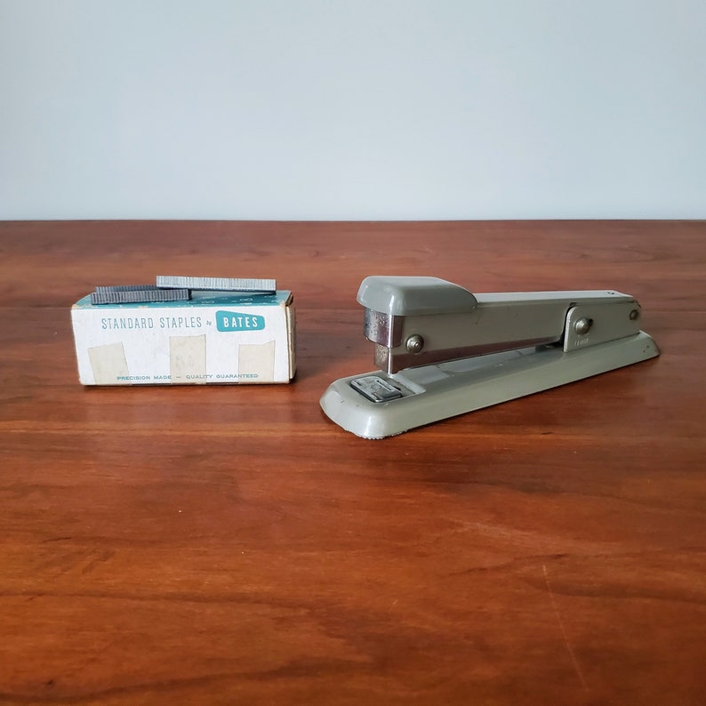 1950s BATES Model 56 Stapler With Original Brand Staples more - Etsy