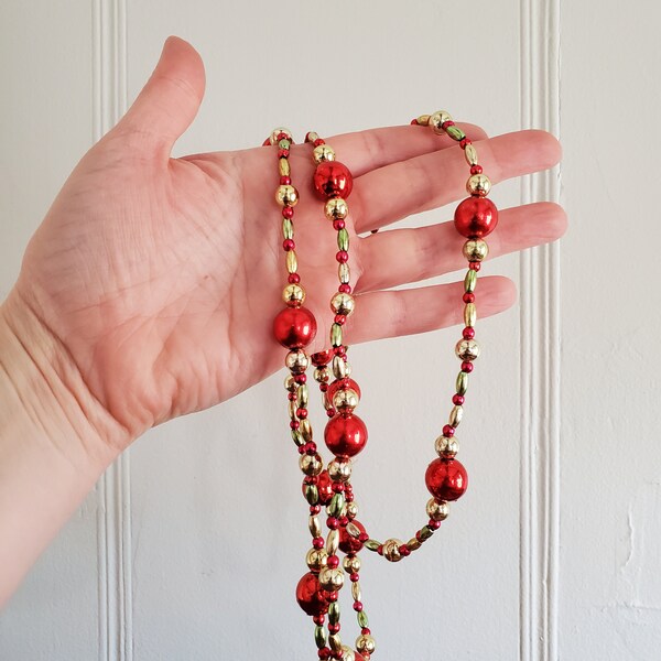 Red Beaded Garland - Etsy