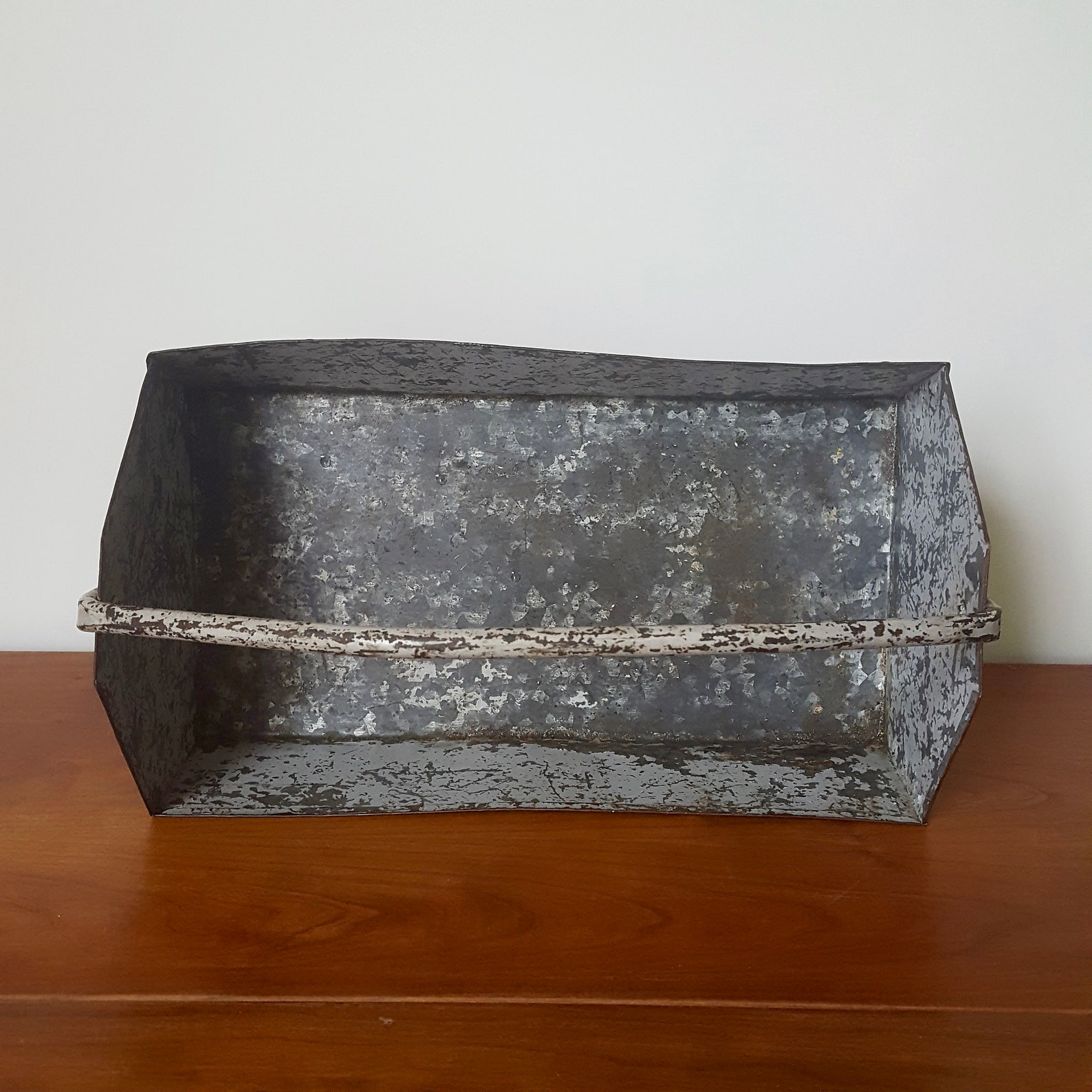 Chippy Galvanized Steel Tool Caddy Vintage Metal Tool Box - Etsy