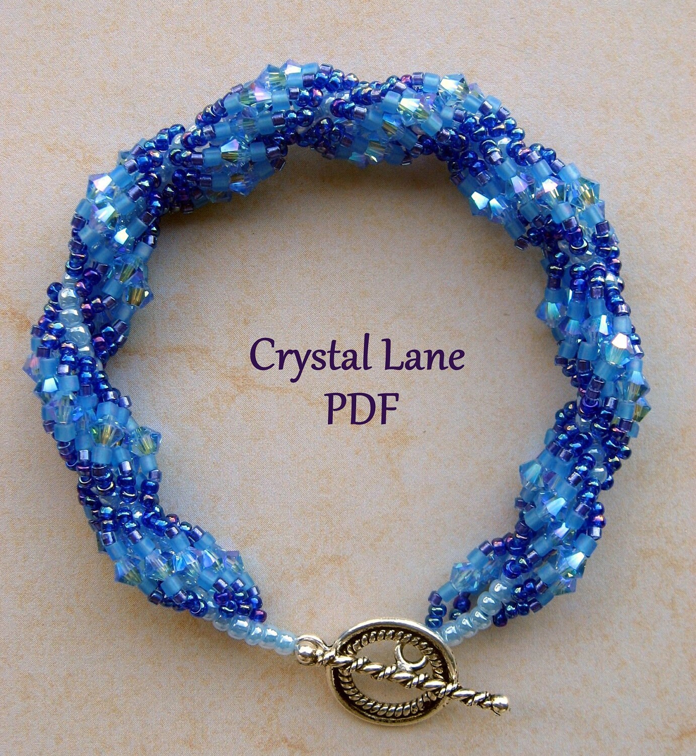 PATTERN -----crystal Lane Spiral Bracelet Tutorial-----pdf----instant ...