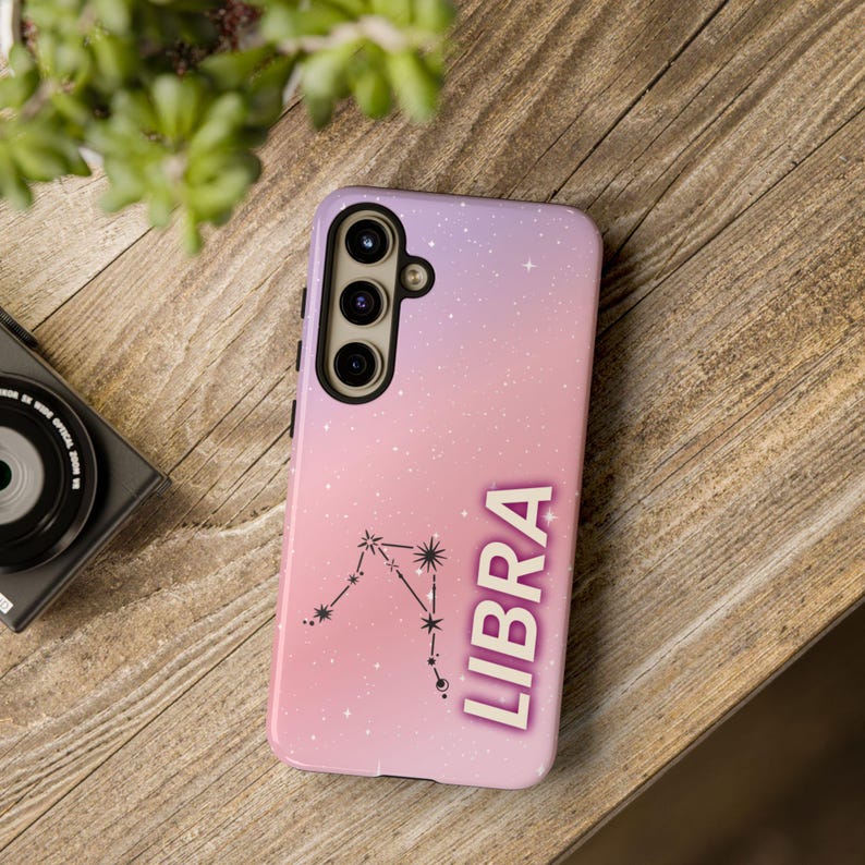 Zodiac Sign Libra Phone Case | Magsafe Astrology Pink Aura Cellphone ...