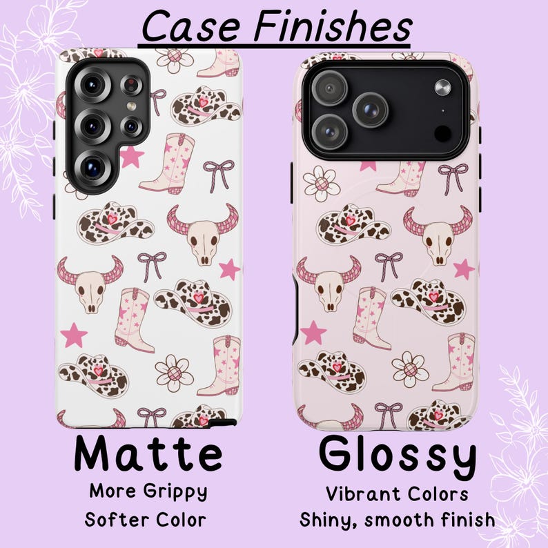 Western Cowgirl Tough Phone Case | Magnetic Pink Rodeo Cellphone Cover ...