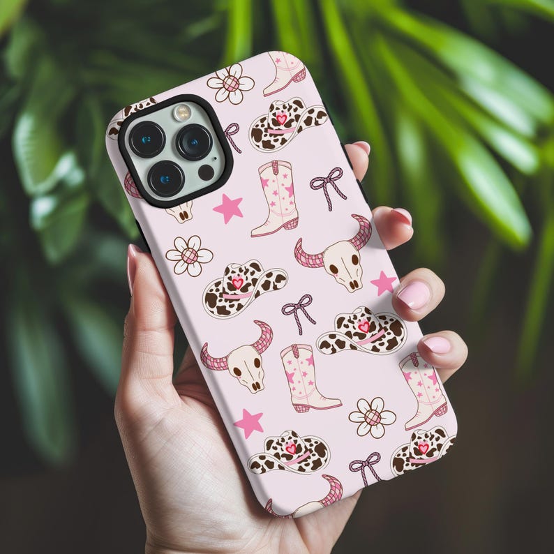 Western Cowgirl Tough Phone Case | Magnetic Pink Rodeo Cellphone Cover ...
