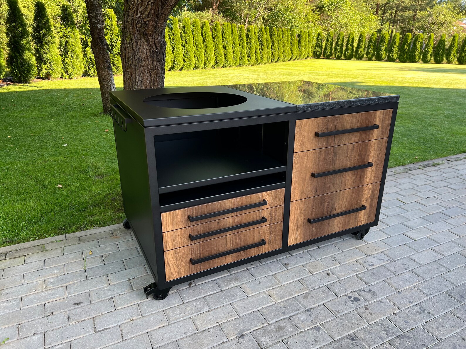 Module A Outdoor Kitchen for Kamado Grills, Modular Outdoor Kitchen for ...