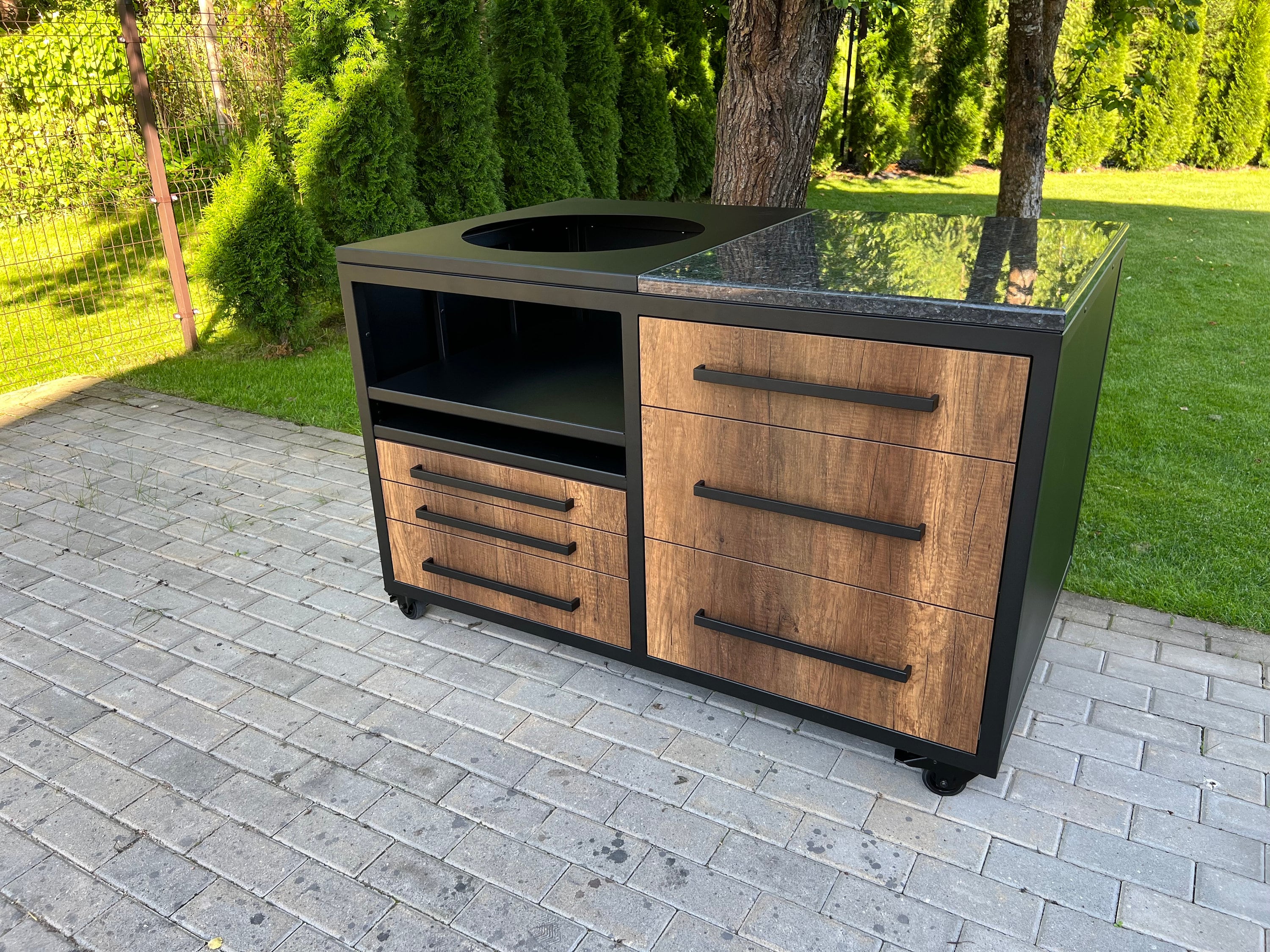 Module A Outdoor Kitchen for Kamado Grills, Modular Outdoor Kitchen for ...