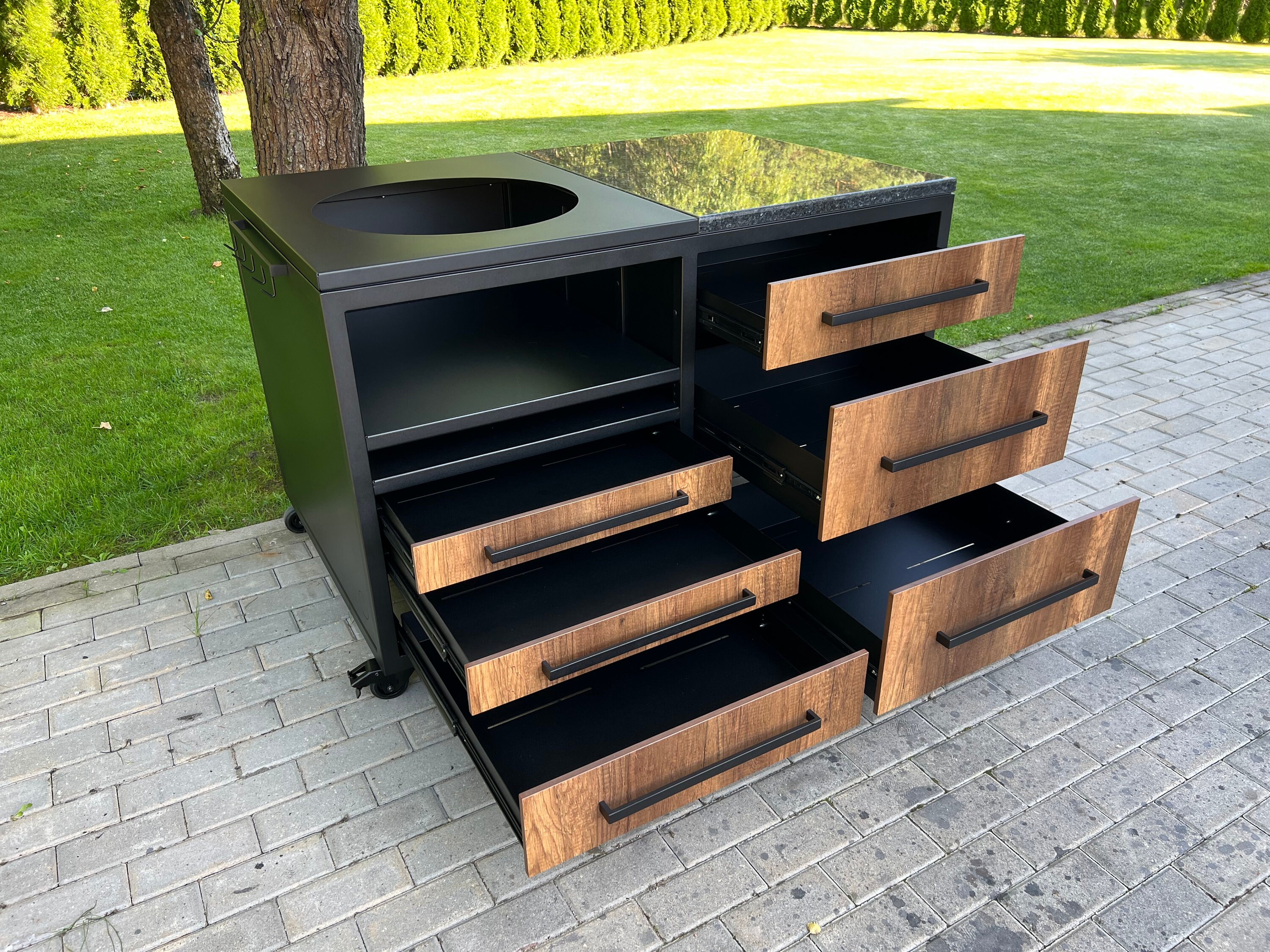 Module A Outdoor Kitchen for Kamado Grills, Modular Outdoor Kitchen for ...
