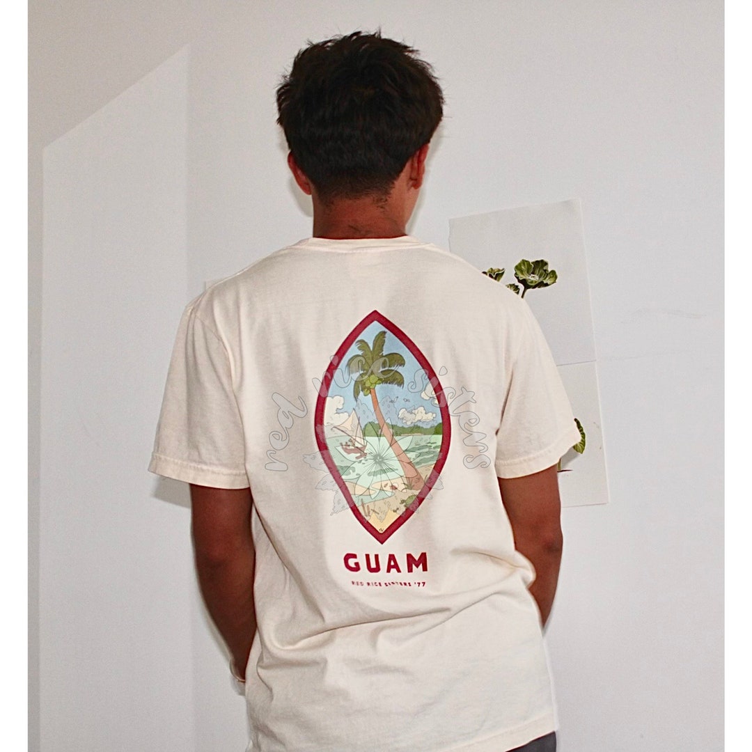 Custom Hand-drawn Design Unisex Guam T-shirt - Etsy
