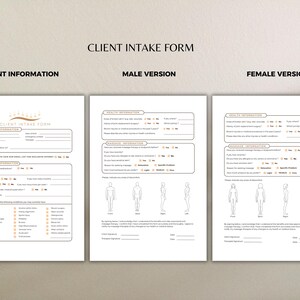 Massage Therapy Forms, Editable Massage Consultation and Waiver Form ...