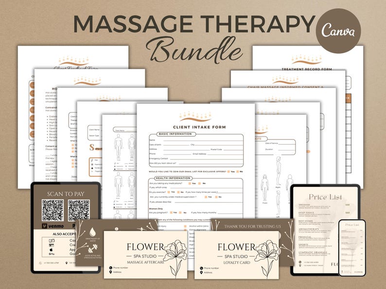 Editable Massage Therapy Forms: Client Intake & Consent (digital Download) - Etsy
