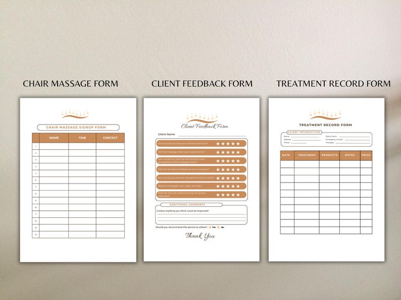 Massage Therapy Forms, Editable Massage Consultation and Waiver Form ...