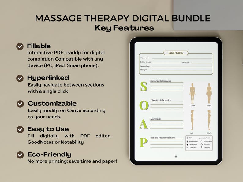 Massage Therapy Forms Bundle: Client Intake Cancellation Policy and ...