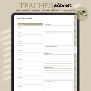 DIGITAL TEACHER PLANNER 2024-2025, Academic Lesson Planner, Lesson Plan ...