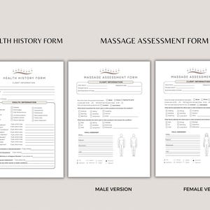 Massage Therapy Consent Forms - Editable Massage Form, Massage Therapy ...