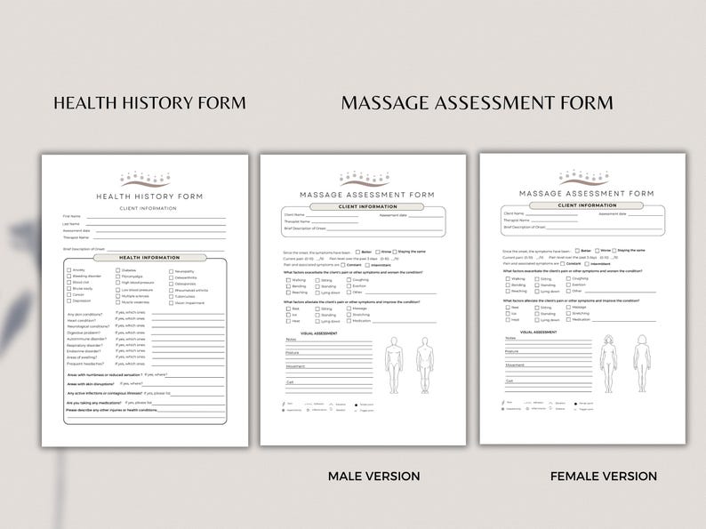 Massage Therapy Consent Forms - Editable Massage Form, Massage Therapy ...