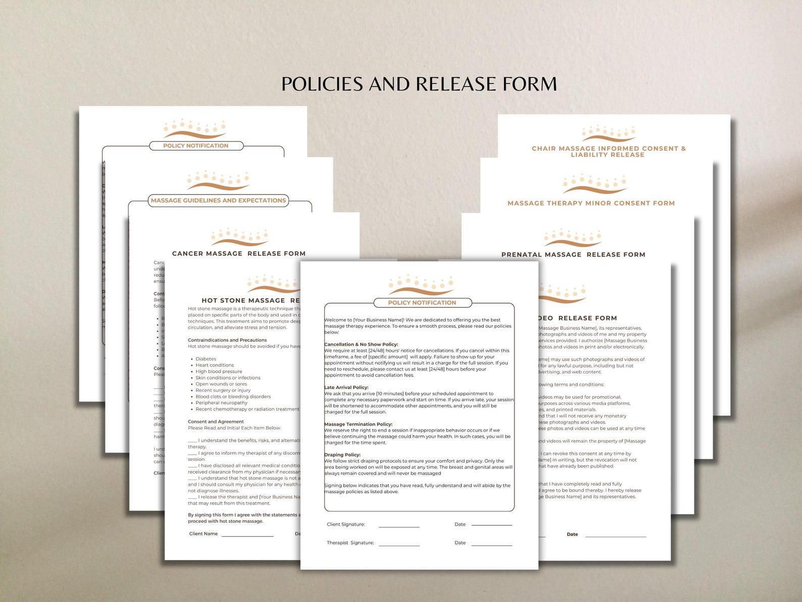 Massage Therapy Forms, Editable Massage Consultation and Waiver Form ...