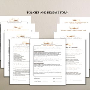 Massage Therapy Forms, Editable Massage Consultation and Waiver Form ...