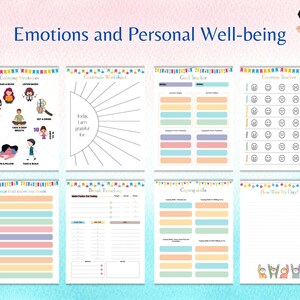 ADHD Worksheet Bundle for Kids, ADHD Kids Planner, Emotional Regulation ...