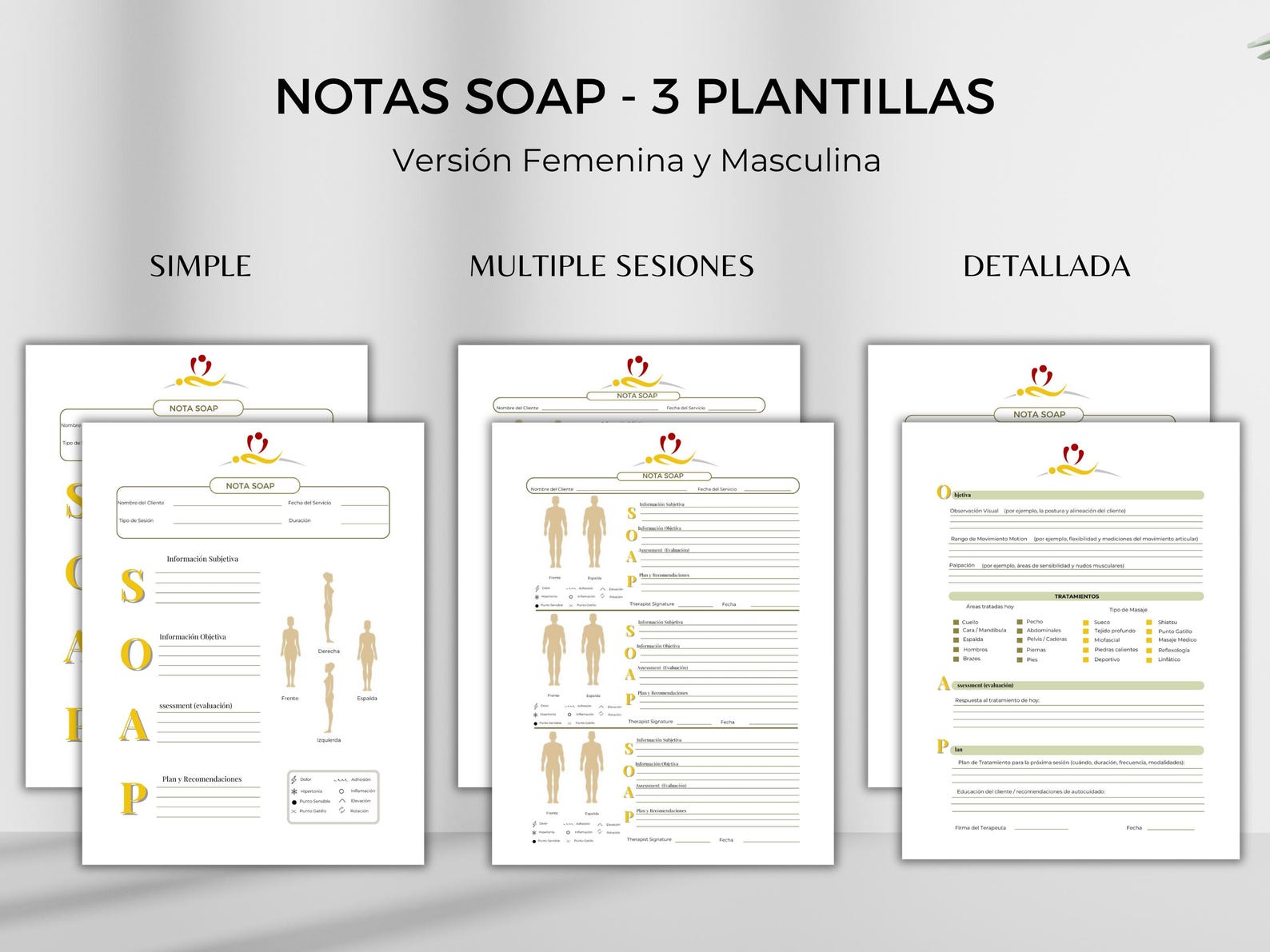 Formularios De Terapia De Masaje - Consentimiento De Masaje, Consulta ...