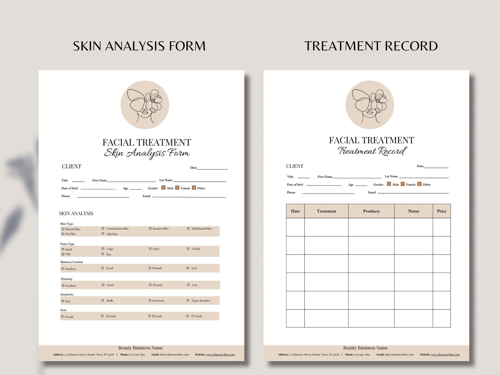 Esthetician Forms, CLIENT INTAKE FORM , Esthetician Consent Form ...