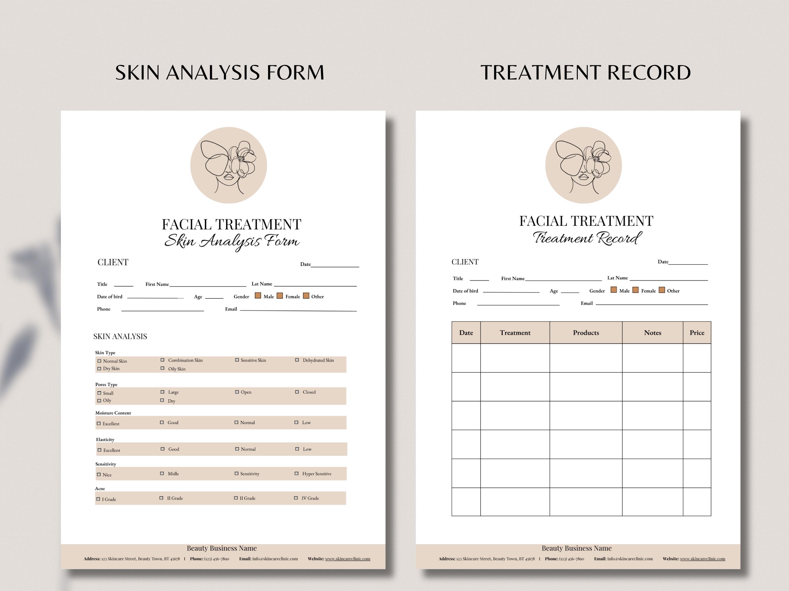 Esthetician Forms, CLIENT INTAKE FORM , Esthetician Consent Form ...