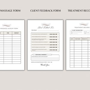Massage Therapy Consent Forms - Editable Massage Form, Massage Therapy ...